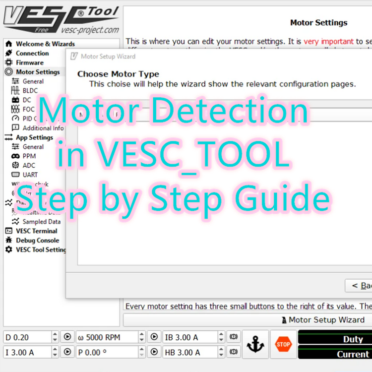 Motor Detection in VESC_TOOL Step by Step Guide – MICHOBBY.COM