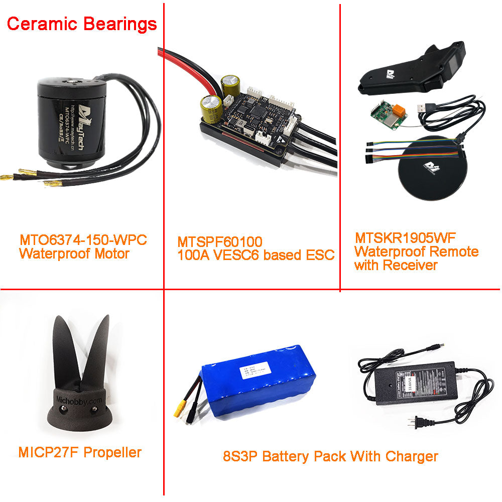 Efoil DIY Foil Assist Kit ( 6374 150KV Waterproof Motor + 100A V6 base ...